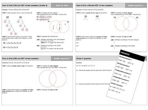 Find LCM And HCF Using Prime Factor Trees A How To Guide With Questions And Answers Teaching