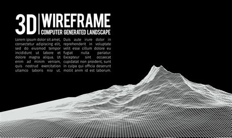 Abstract Landscape Background Cyberspace Vector Image