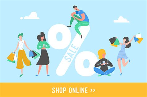 쇼핑 백과 선물을 가진 여자입니다 피플 캐릭터 빅 세일 할인 및 광고 배너 전단지 블랙 프라이데이 프로모션 포스터 컨셉 일러스트레이션 가방에 대한 스톡 벡터 아트 및 기타