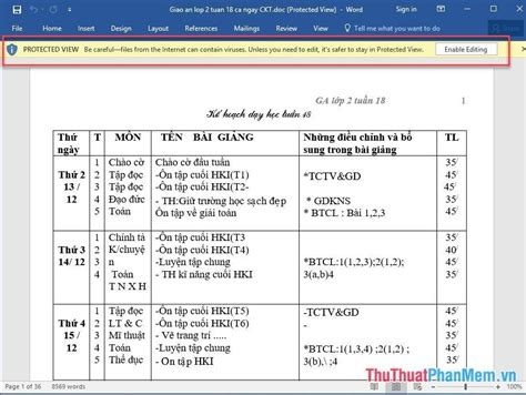 Cách tắt bật Enable Editing khi mở Word Excel Trung Tâm Đào Tạo Việt Á