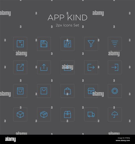 Vector Web And Apps Vector Icon Set In Outline Style Stock Vector Image Art Alamy