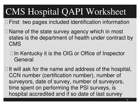 Ppt Cms Hospital Conditions Of Participation Cops Qapi Standards And Qapi Worksheet