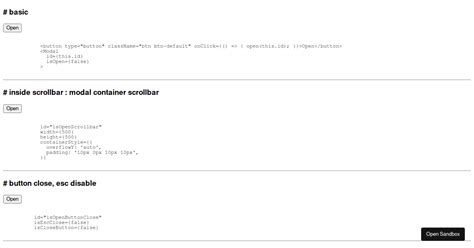 React Modal Demo Codesandbox