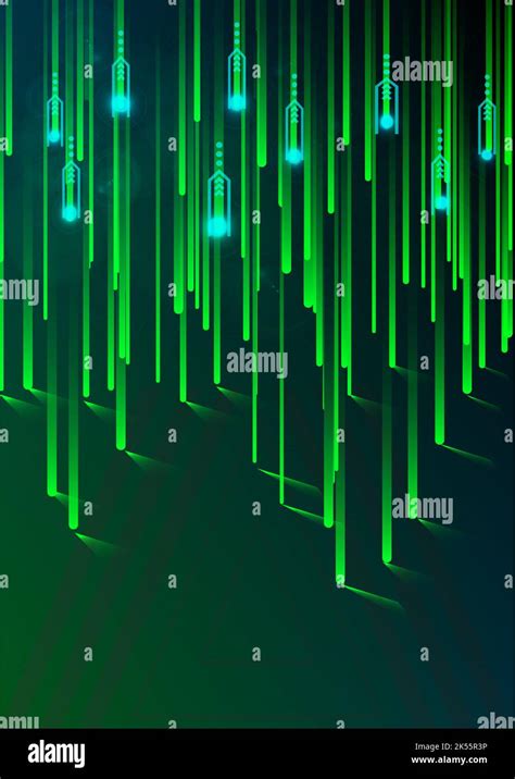 Christmas Festival Abstract Background Green Light Neon Technology Digital Graphic Design