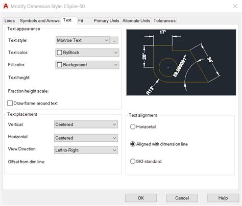 Dimension Text Showing Up Horizontal Despite Alignment Setting