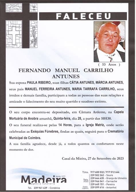 A Junta De Freguesia De Pereira Participa A Cerimónia Fúnebre Do Sr