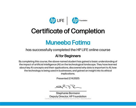 Hp Hplife Ai Artificialintelligence Machinelearning Deeplearning Muneeba Fatima