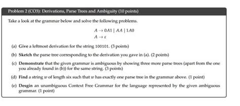 Solved Take A Look At The Grammar Below And Solve The Chegg Com