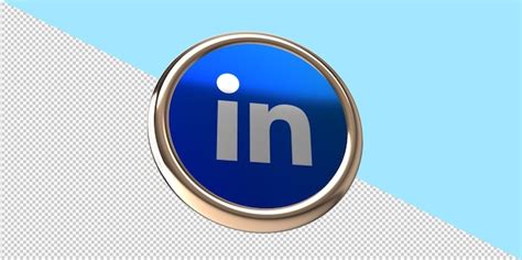 Premium Psd Linkedin 3d Render Logo