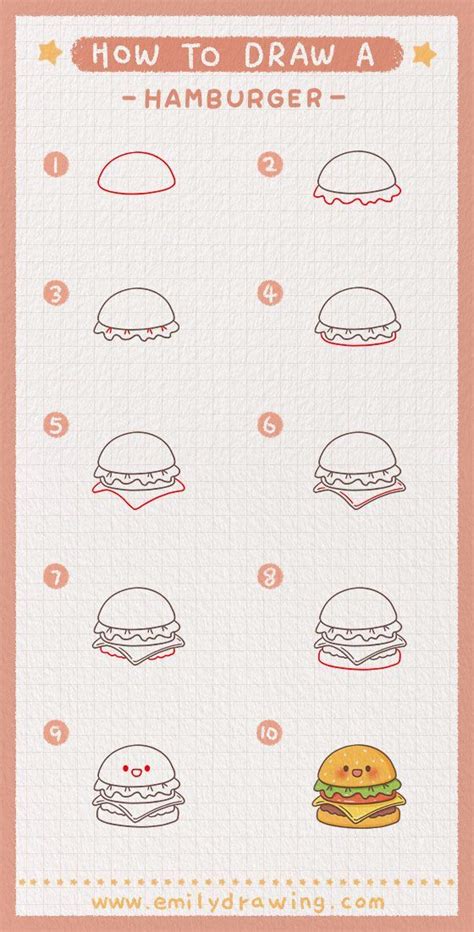 The Complete Guide On How To Draw A Hamburger Lukisan Mudah Untuk Pemula Cara Menggambar