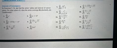solved intervals of convergence in exercises 1 36 a find