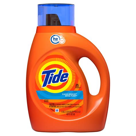 Tide High Efficiency Liquid Laundry Detergent Clean Breeze 25 Load 40