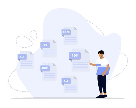 Premium Vector Text Files Concept Illustration