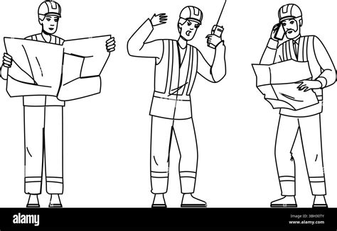 Safety Foreman Working Vector Stock Vector Image And Art Alamy