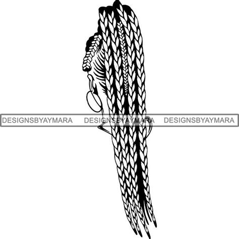 Afro Woman Braids Dreads Dreadlocks Hairstyle Svg Cut Files For