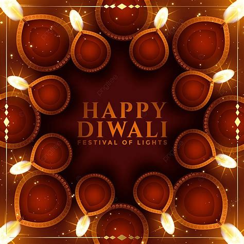 현실적인 행복 디 왈리 Diya 장식 배경 템플릿 Psd 다운로드 디자인 자료 다운로드