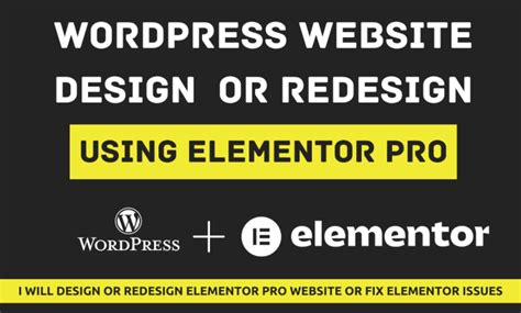 Design Or Redesign Elementor Pro Website Or Fix Elementor Issues By Digimanics10 Fiverr
