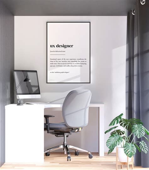 Ux Designer Poster Definition Printable Design Ux Ui Wall Art Printed Words Ironic