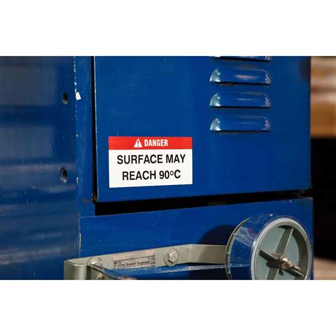 All Weather Permanent Adhesive Vinyl Label Tape For Globalmark Printer 3 Warning Header