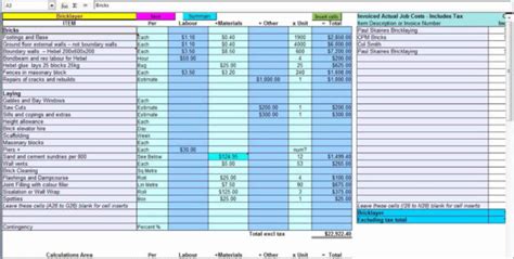 Plumbing Estimating Excel Spreadsheet Spreadsheet Downloa Plumbing