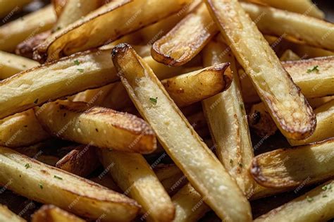 Closeup Of Seasoned French Fries Realistic And Hig Premium Ai