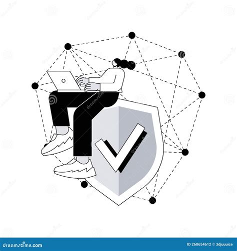 Decentralized Application Abstract Concept Vector Illustration Stock Illustration