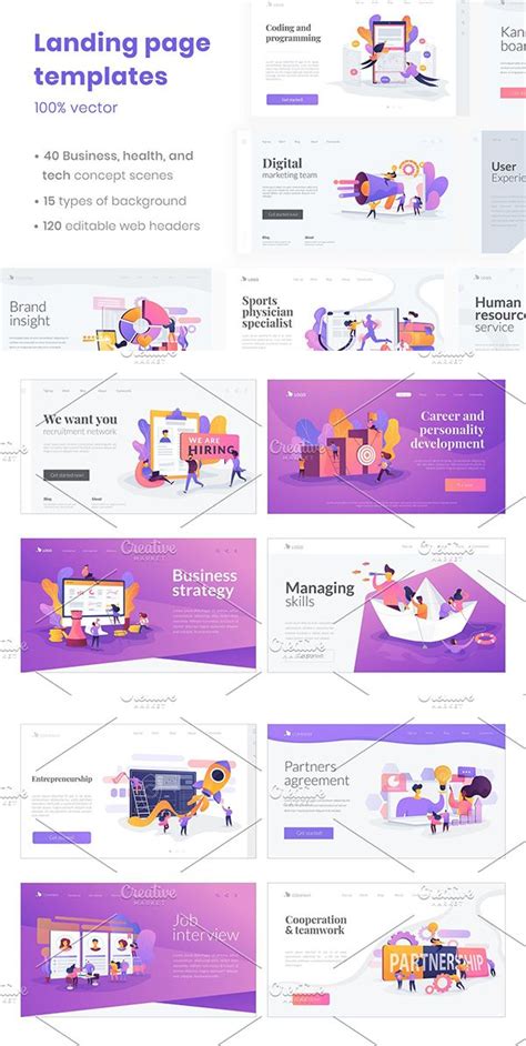 Concept Landing Page Templates Landing Page Page Template Templates