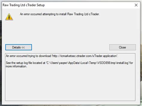 Ctrader Forum An Error Occurred Attempting To Install Ctrader