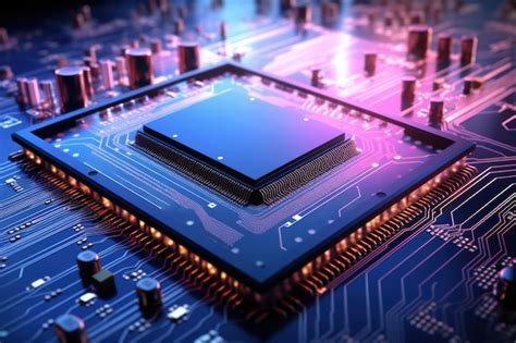 Premium Photo Detailed View Of Computer Chip On Printed Circuit Board