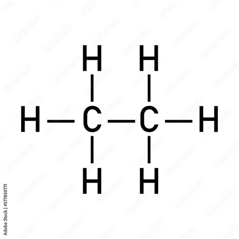 Ethane Structure And Formula Organic Chemical Compound Vector