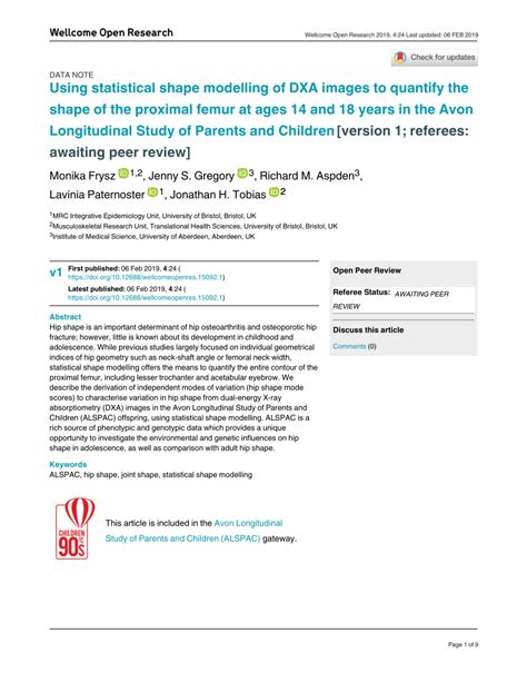 Pdf Using Statistical Shape Modelling Of Dxa Images To Quantify The