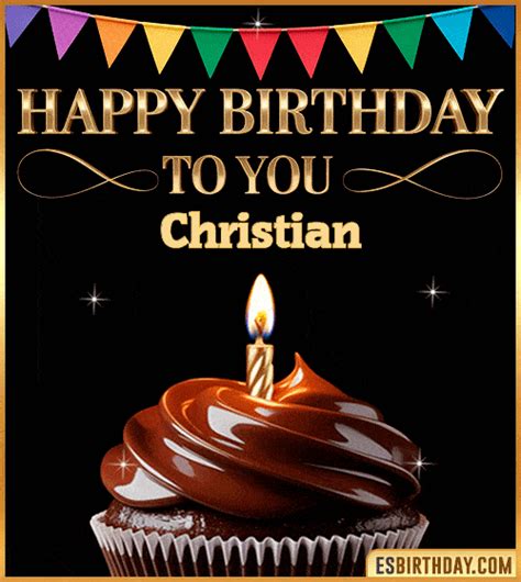 Happy Birthday Christian  🎂 Animated Images Wishes And Music 【27 S】