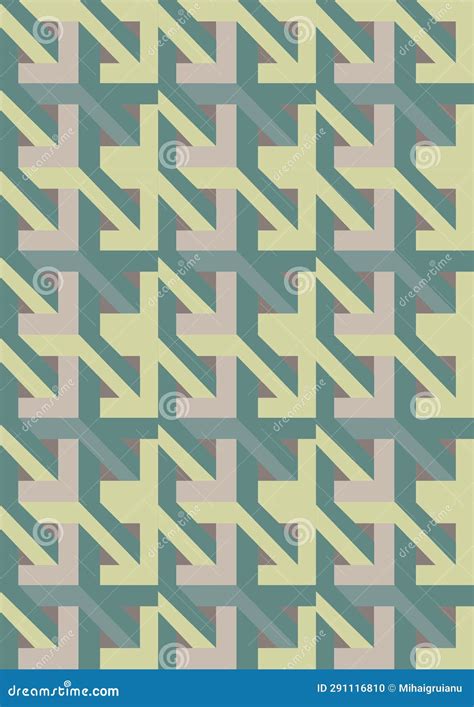 Geometric Shapes Mosaic 3d Model Optical Illusion Stock Illustration Illustration Of