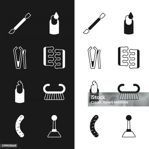 페디큐어 네일 커터 큐티클 푸셔 매니큐어 깨진 손톱 페디큐어 브러시 강판 밀링 매니큐어 및 파일 아이콘의 발가락 분리기를 설정합니다 벡터 0명에 대한 스톡 벡터 아트 및