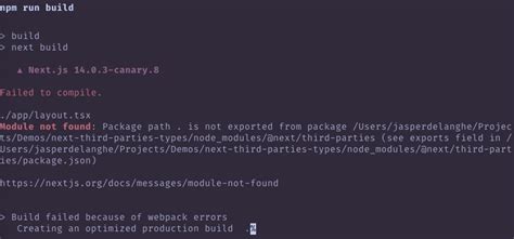 next third parties type declarations not found in typescript · issue