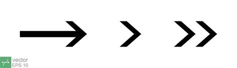 Arrow Vector Icon Collection Right Left Up Down Different Black Direction Sign Element