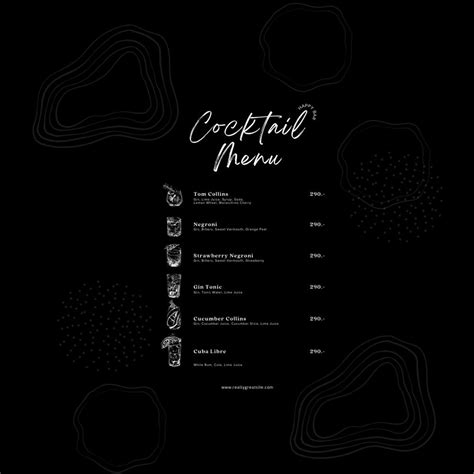 Fully Editable Bar Menu Template Ms Word Indesign Print Ready Etsy