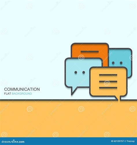 Vector Modern Outline Flat Design Of Communication Stock Vector Illustration Of Bubbles