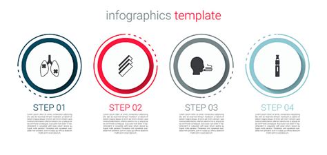 세트 질병 폐 담배 롤링 페이퍼 담배를 피우는 남자 및 전자 비즈니스 인포 그래픽 템플릿 벡터 0명에 대한 스톡 벡터 아트 및 기타 이미지 Istock