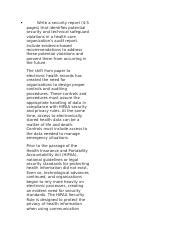 Security Docx Write A Security Report 4 5 Pages That Identifies Potential Security And