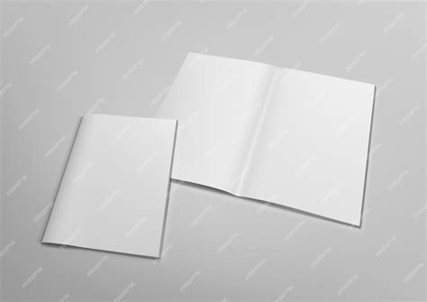 Premium Vector 3d Blank Clear Opened Magazine Mockup With Cover