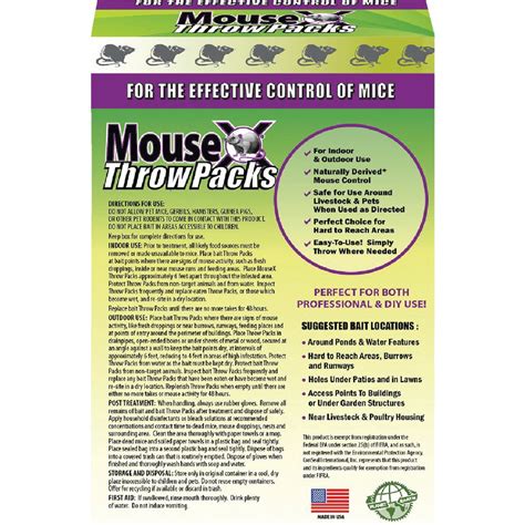 Mousex Pellet Throw Pack Mouse Killer 6 Pack