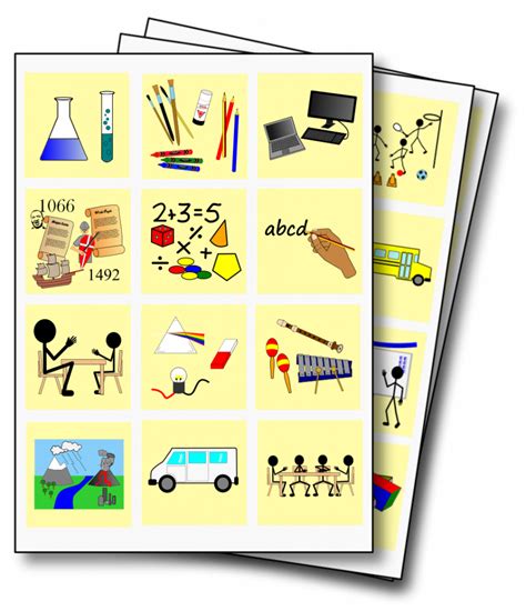 Visual School Timetable Aac Symbols Free Download Iniaac