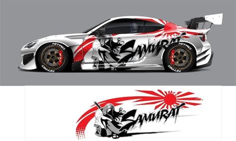 Car Livery Design Vector Graphic Abstract Stripe Racing Background