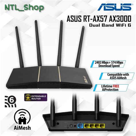 Jual Asus Rt Ax Ax Dual Band Wifi Extendable Router With Aimesh Shopee Indonesia