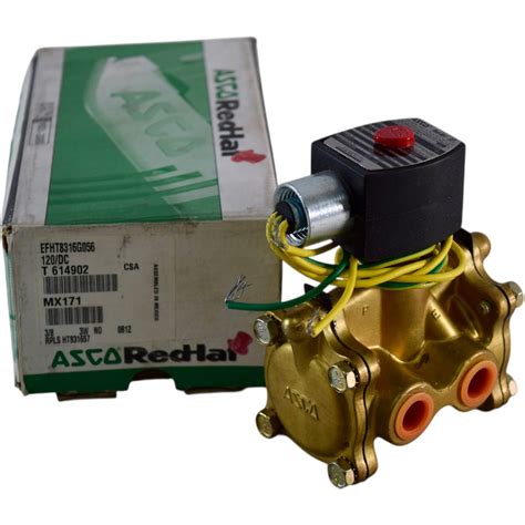 New Asco Efht8316g56 Red Hat Solenoid Valve 38 Npt 3 Way No 120vac 12