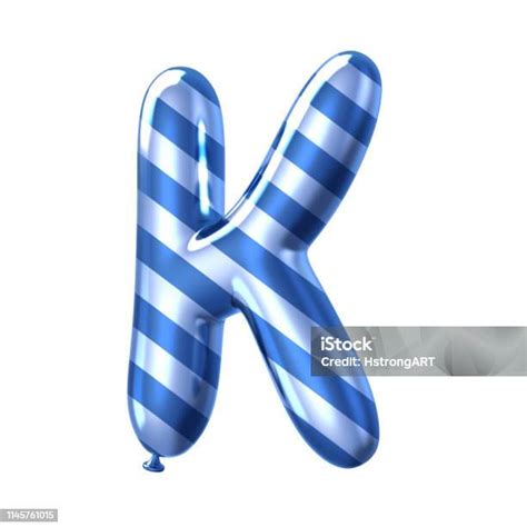 블루 스트라이프 풍선 알파벳 K 알파벳 K에 대한 스톡 벡터 아트 및 기타 이미지 알파벳 K 파란색 풍선 Istock