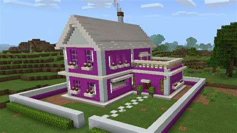 Minecraft Tutorial Beautiful Purple House Youtube