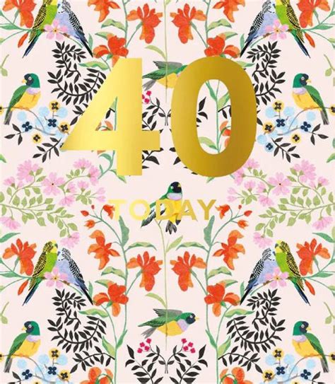 Large 40th Birthday Greeting Card Fossick And Co