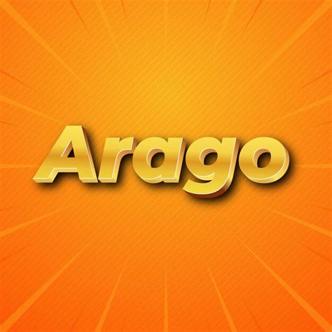 Premium Photo Arago Text Effect Gold  Attractive Background Card